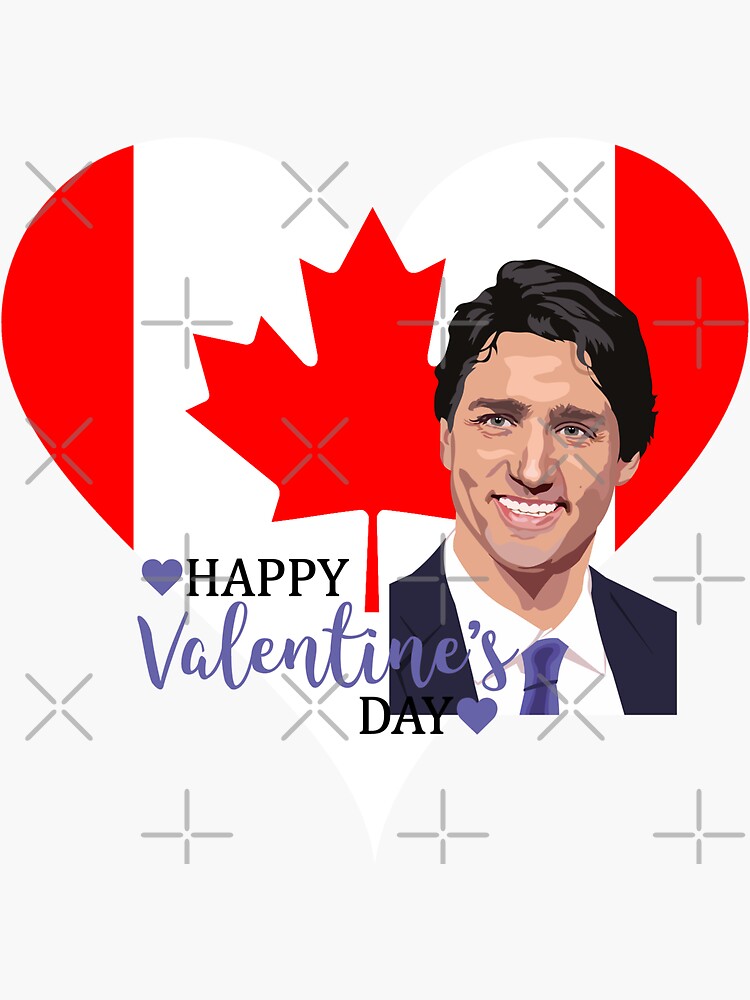 "justin trudeau valentine" Sticker by gossiprag | Redbubble
