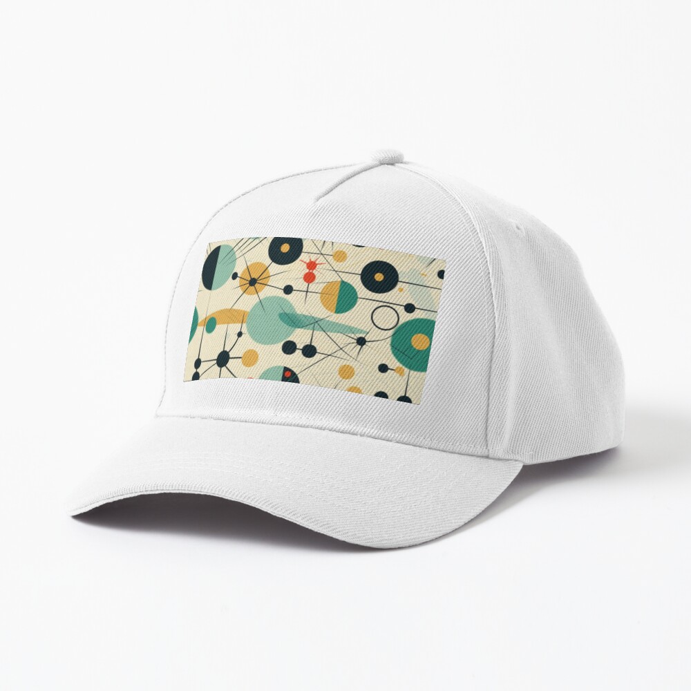 "Midcentury Modern Atomic Art Circle Line Dot and Starburst Geometric ...