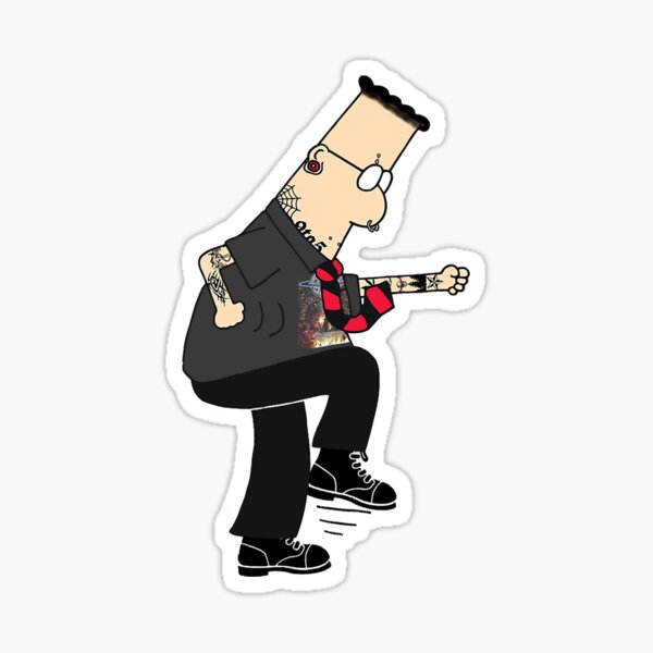 "Punk Dilbert" Sticker for Sale by magdaskohler23 | Redbubble
