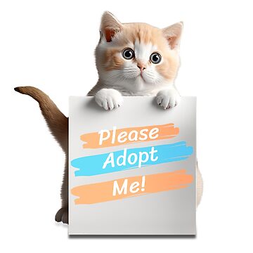 "Please Adopt Me!" Sticker for Sale by IcebearDesign | Redbubble