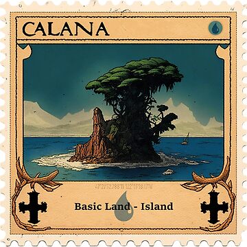 "MTG - Island Stamp - Calana - Postage Stamp Series" Sticker for Sale ...