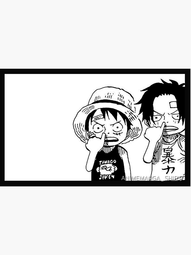 "One Piece - Luffy & Ace" Sticker for Sale by ANIMEMANGA _ SHIRTS ...