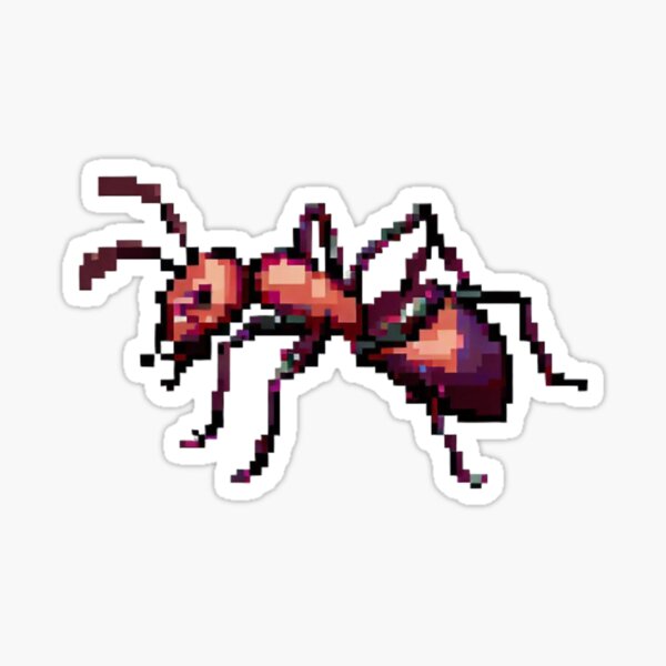 "Angry ant (pixel art)" Sticker by Rskunk | Redbubble