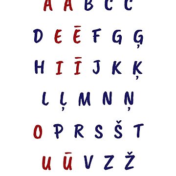 "The Latvian Alphabet" Poster for Sale by Grijben | Redbubble