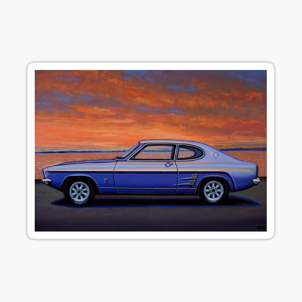 "Ford Capri 1969 Painting" Sticker for Sale by PaulMeijering | Redbubble