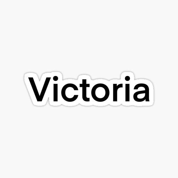 "Name tag Victoria " Sticker for Sale by Sunwang | Redbubble