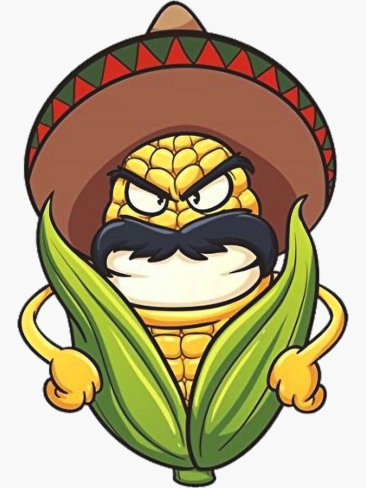 "Mexican Corn Anime Cartoon" Sticker for Sale by helrisoniart182 ...