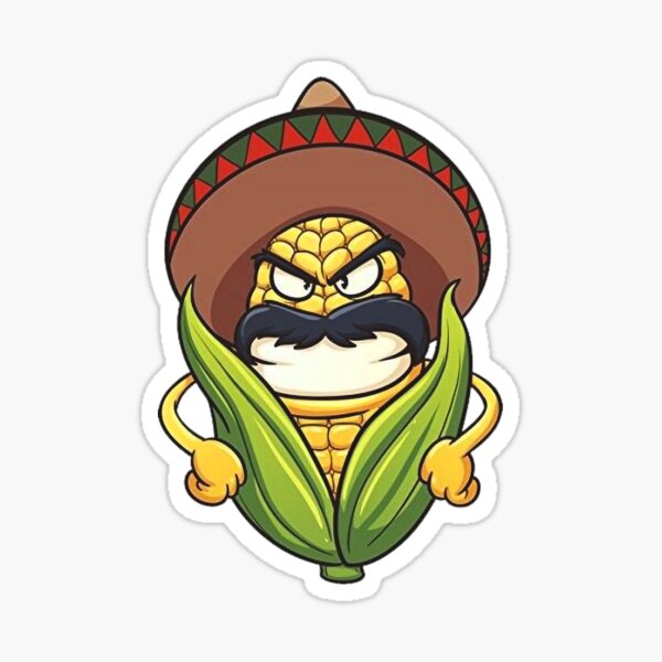 "Mexican Corn Anime Cartoon" Sticker for Sale by helrisoniart182 ...