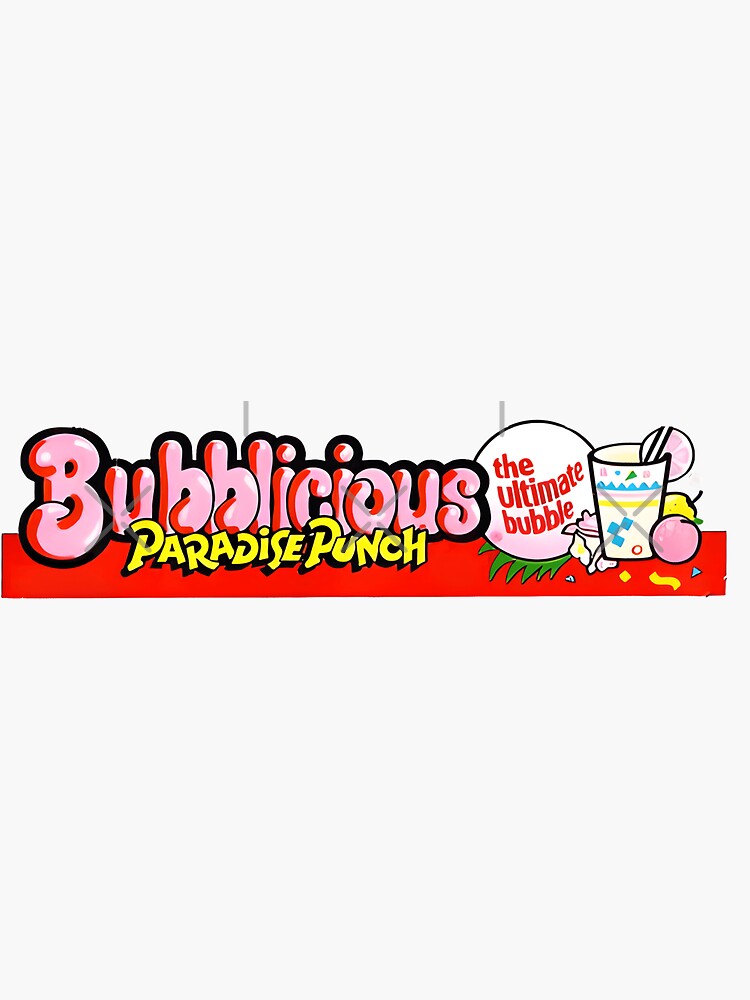 "Bubblicious Paradise Punch" Sticker for Sale by jaywinston | Redbubble