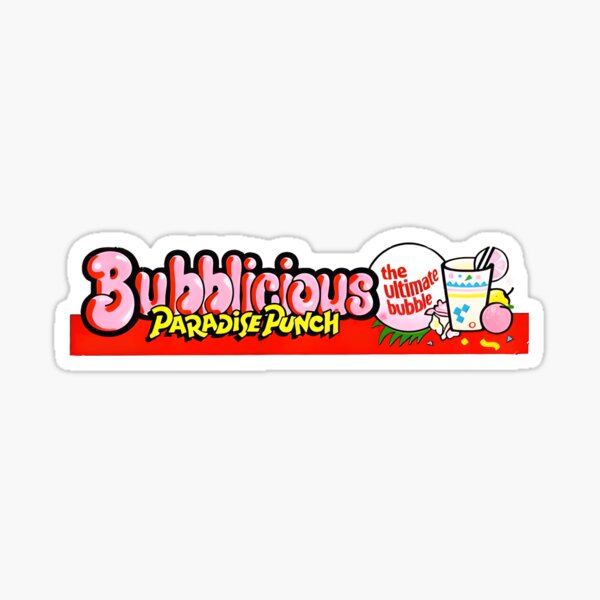 "Bubblicious Paradise Punch" Sticker for Sale by jaywinston | Redbubble