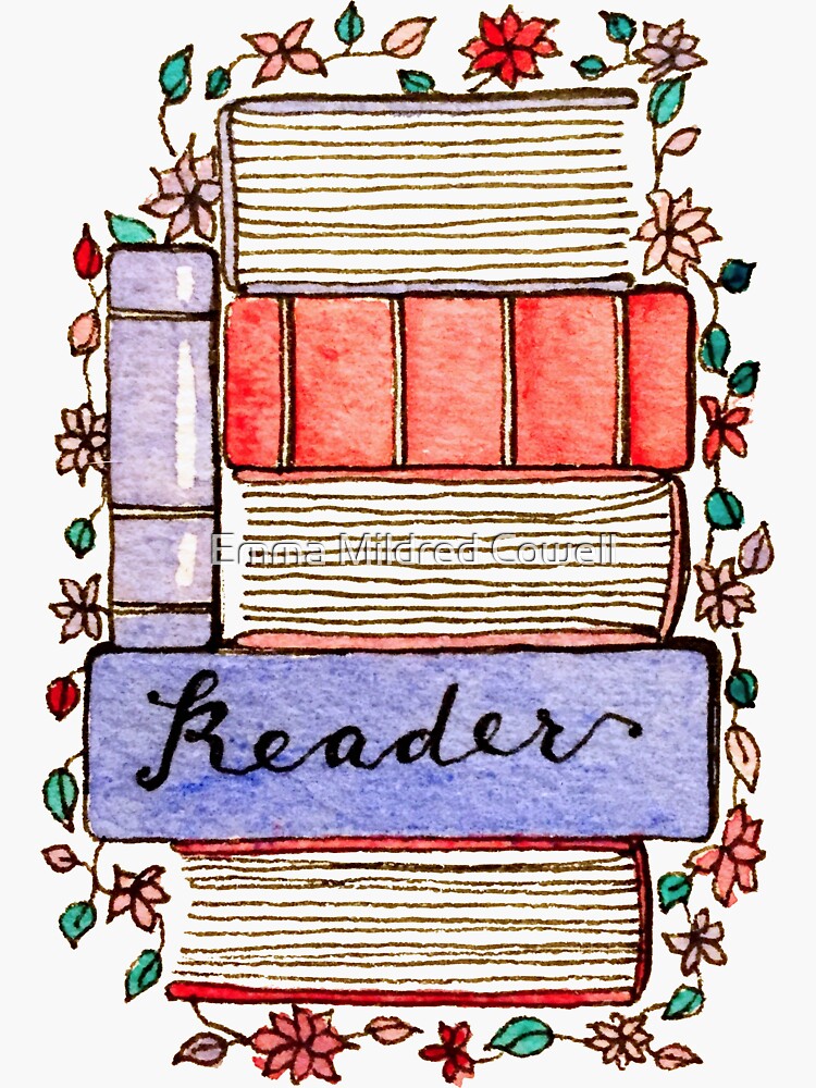 "Reader! " Sticker for Sale by gentlecounsel | Redbubble
