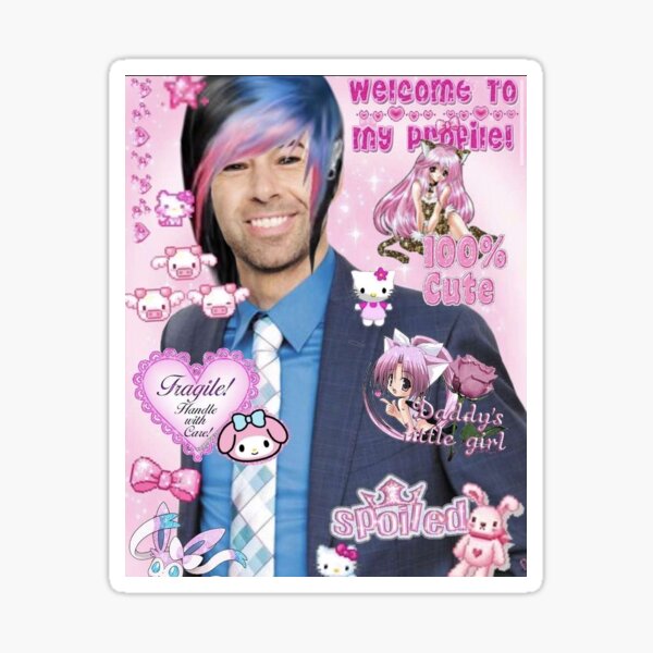 "James Murr Murray Impractical Jokers Emo Scene Meme" Sticker for Sale ...