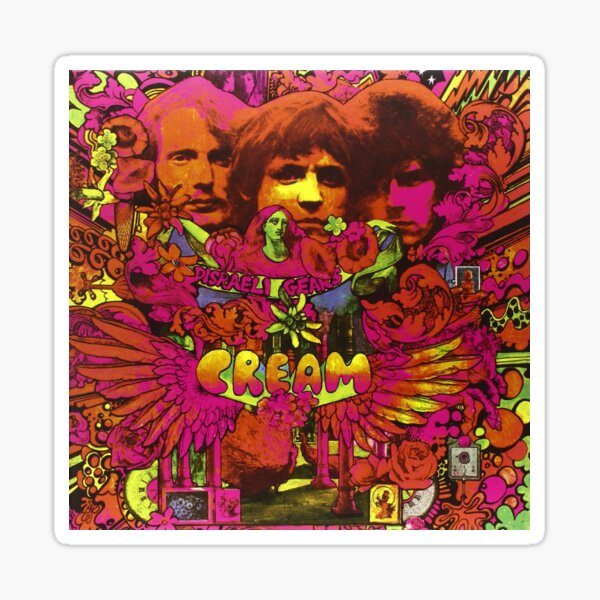 "Cream band psychedelic album cover" Sticker for Sale by ShayMcG ...