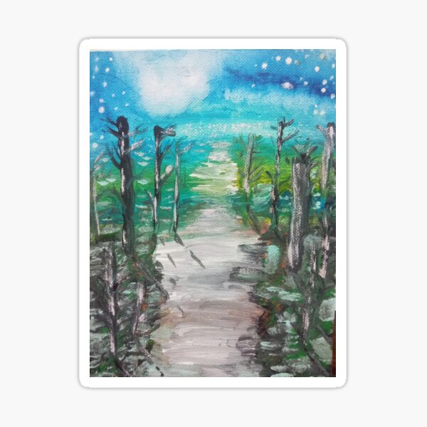 "Lighted Moon Path" Sticker for Sale by Jill Ledet | Redbubble