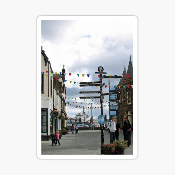 "Street Scene, Stornoway, Isle of Lewis" Sticker by BlueMoonRose ...