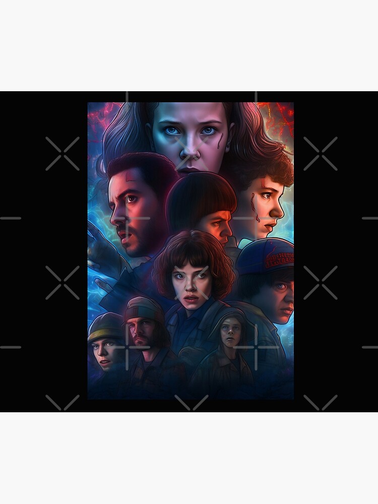 "Stranger Things Netflix Futuristic Poster- Generative AI Art" Shower ...