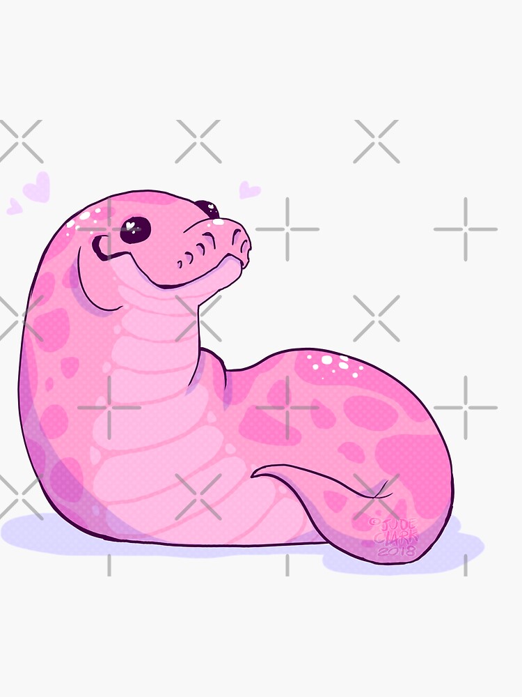 "Pink Tsuchinoko" Sticker for Sale by artsydudejude | Redbubble