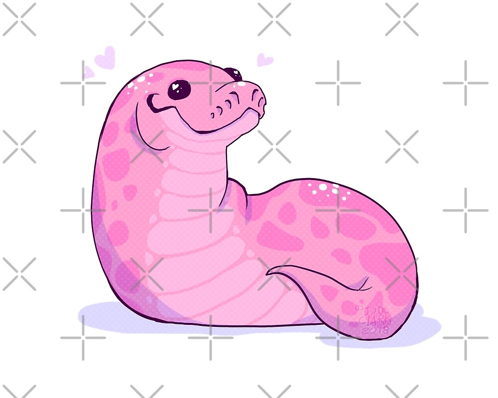 "Pink Tsuchinoko" by artsydudejude | Redbubble
