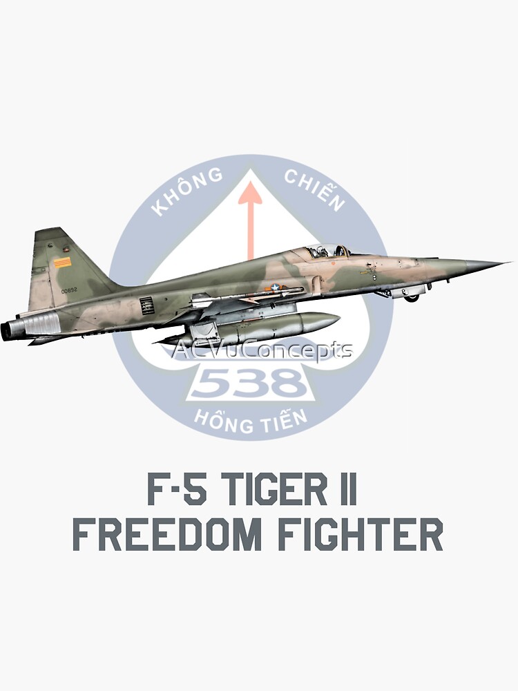 "VNAF F-5E TIGER II FREEDOM FIGHTER" Sticker for Sale by ACVuConcepts ...