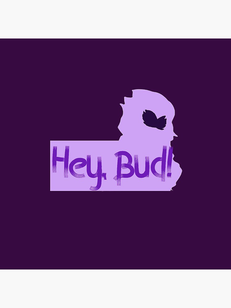 "Six Eared Macaque hey bud sticker" Pin for Sale by JosArtbox | Redbubble