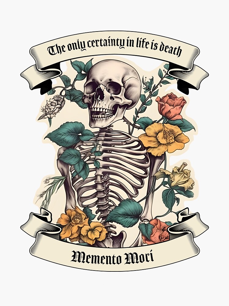 "Memento Mori" Sticker for Sale by studio18s | Redbubble