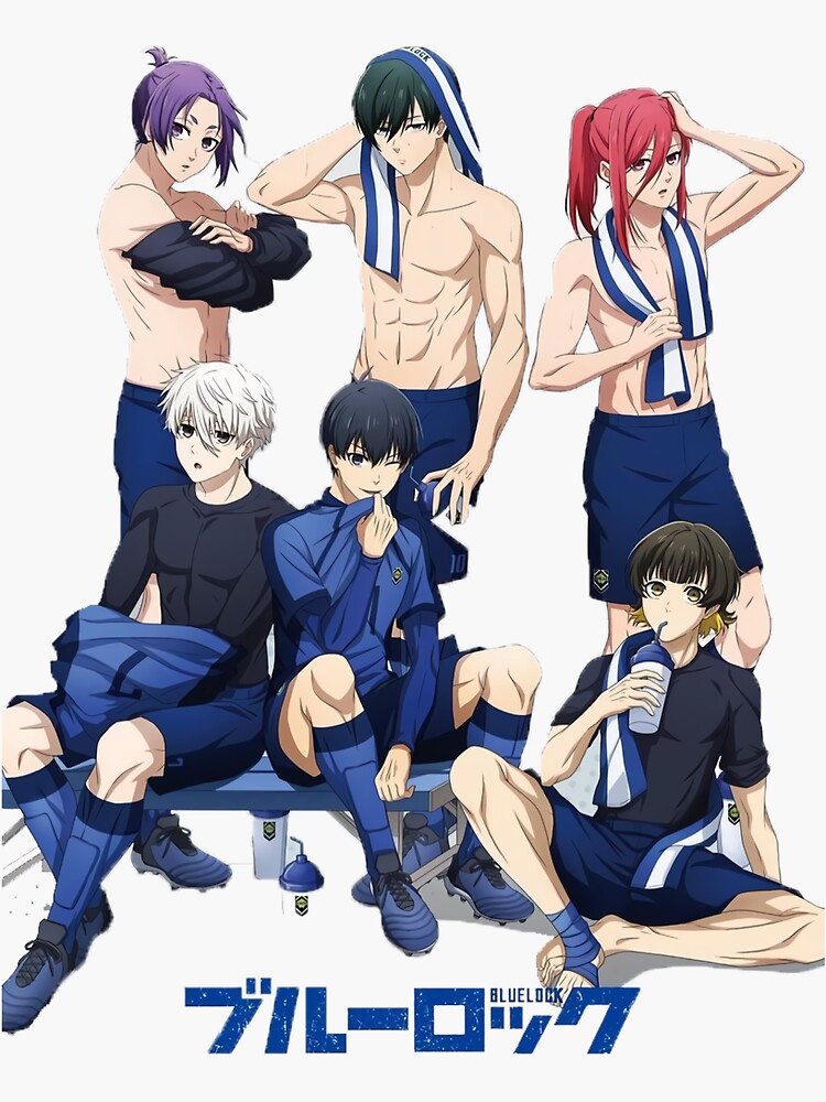 "Blue Lock Cute Funny Tshirt" Sticker for Sale by audrians | Redbubble