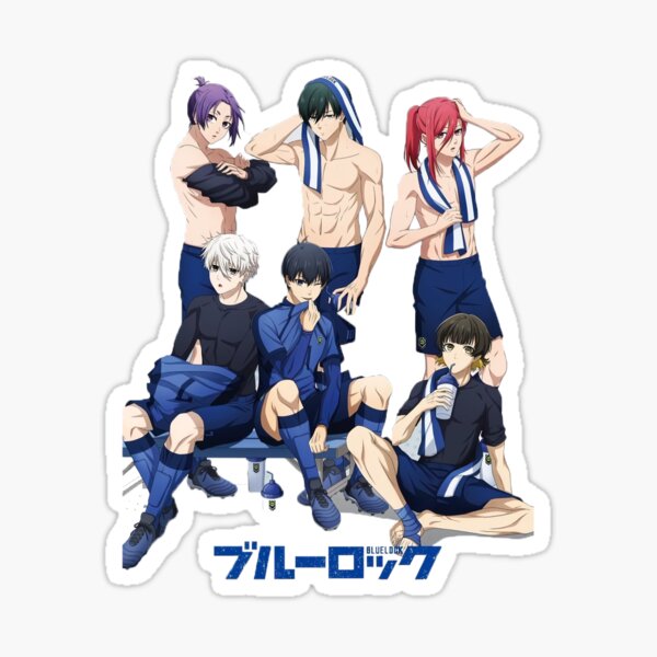 "Blue Lock Cute Funny Tshirt" Sticker for Sale by audrians | Redbubble