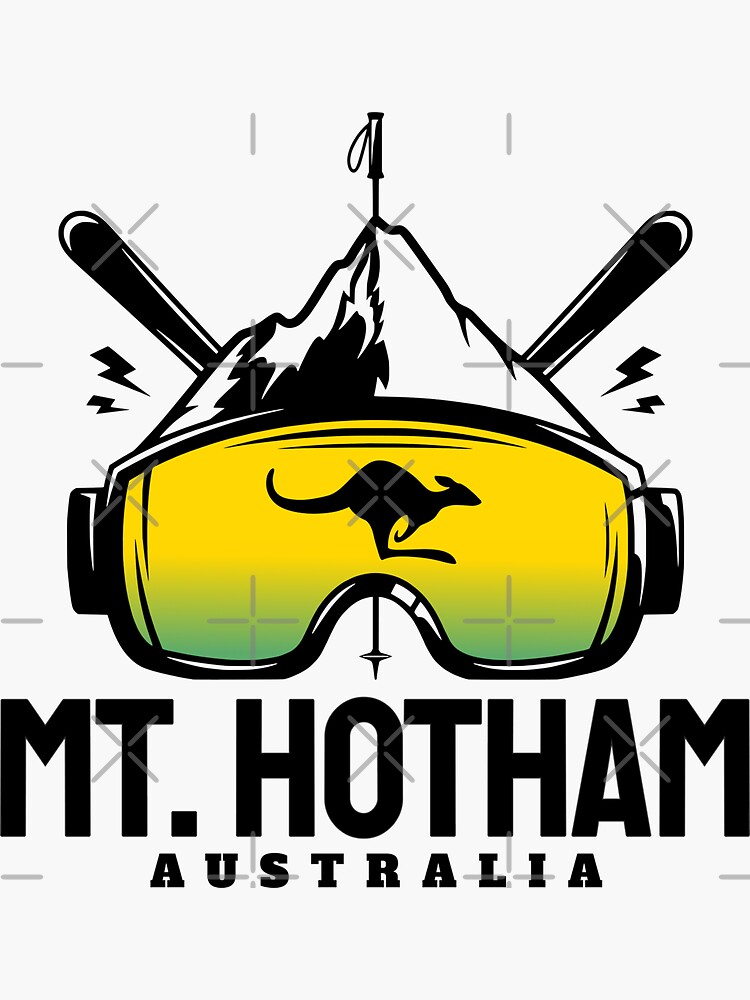 "Mount Hotham Australia Ski Resort Skiing Souvenir" Sticker for Sale by ...