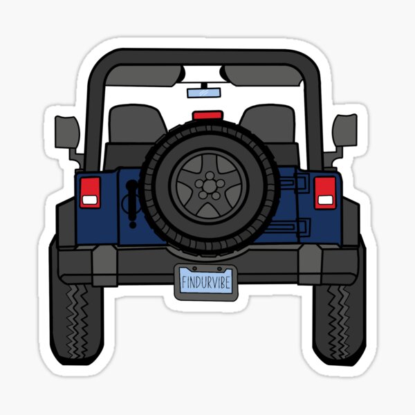 "JEEP Wrangler NAVY BLUE 4x4" Sticker for Sale by aestheticFYV | Redbubble