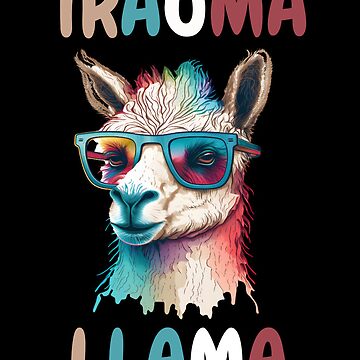 "Trauma Llama" Sticker for Sale by LlamaLoversShop | Redbubble