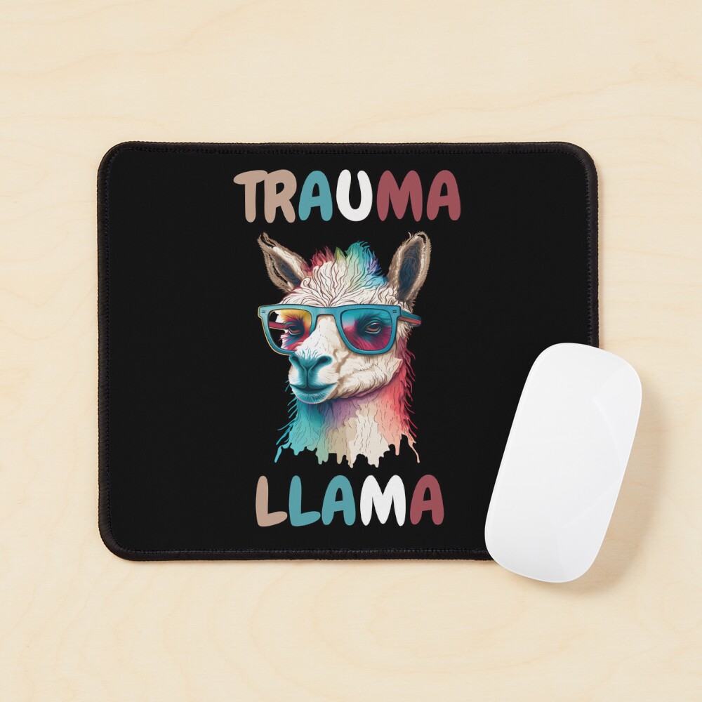 "Trauma Llama" Sticker for Sale by LlamaLoversShop | Redbubble