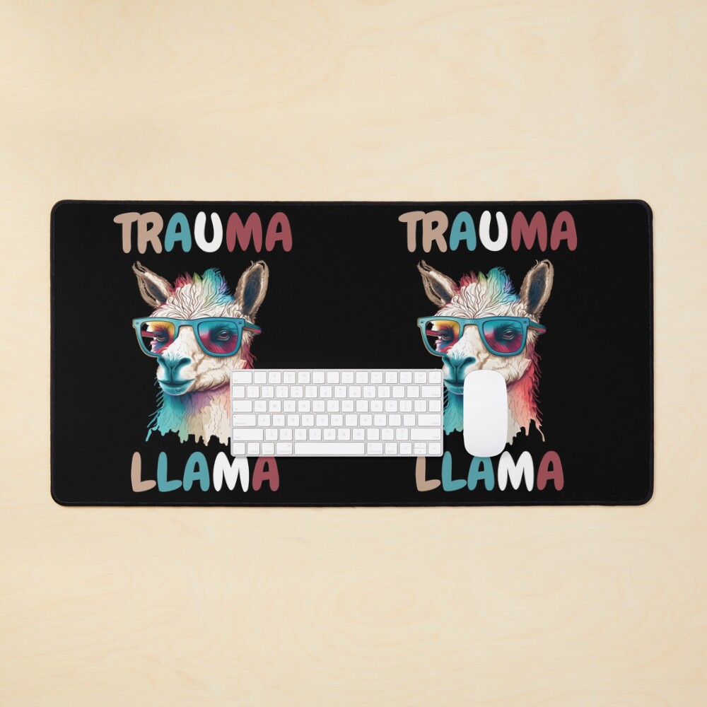 "Trauma Llama" Sticker for Sale by LlamaLoversShop | Redbubble