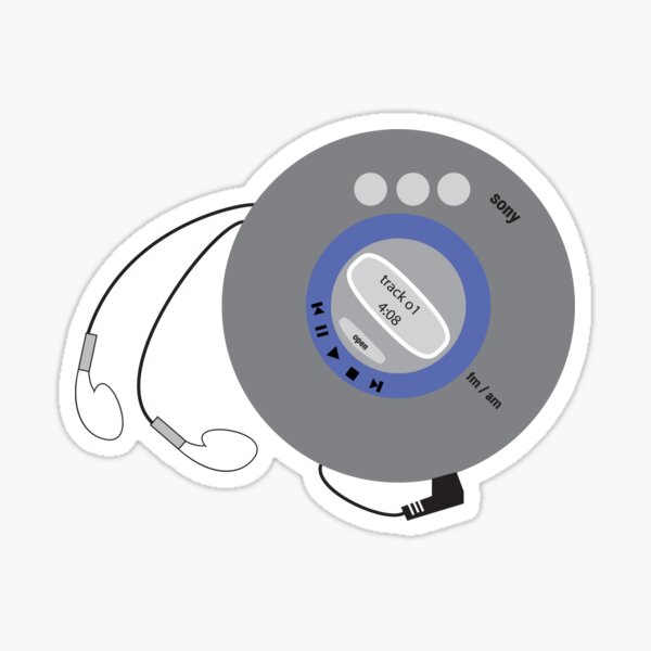 "Sony Walkman 90s" Sticker for Sale by psychobadlucker | Redbubble