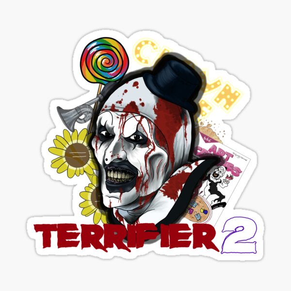 "Terrifier 2 Art the Clown Fan Art" Sticker for Sale by pinkart666 ...