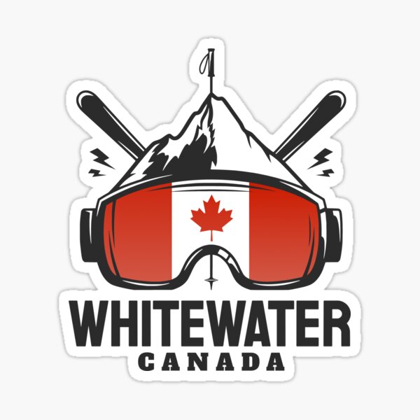 "Whitewater Canada Ski Resort Skiing Souvenir" Sticker for Sale by ...