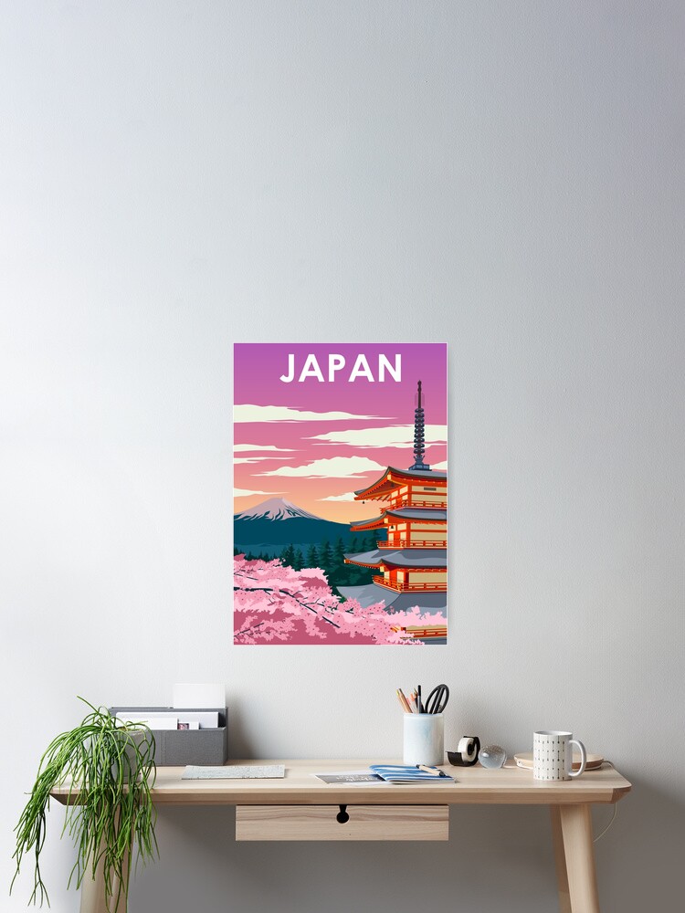 "Japan Vintage Minimal Retro Travel Poster" Poster for Sale by Jorn van ...