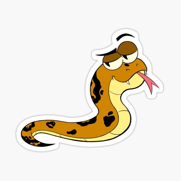 "Sassy Snake (Gold)" Sticker for Sale by LukeTheSketcher | Redbubble