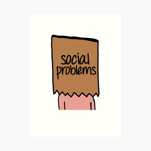 Lámina artística «Problemas sociales» de mahalitta | Redbubble