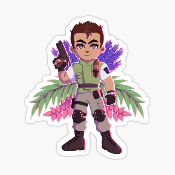 "RESIDENT EVIL 1 Remake Chris Redfield Raccoon City" Sticker for Sale ...