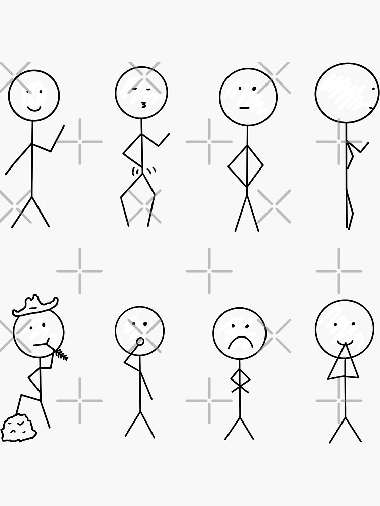 "Stick Figures" Sticker for Sale by WesXortiZ | Redbubble