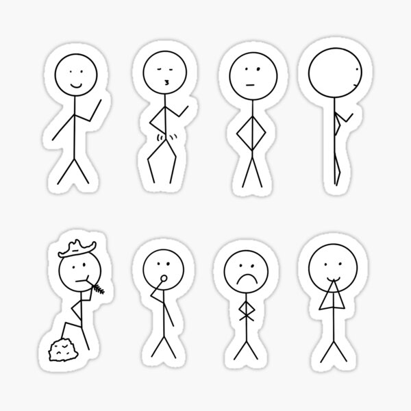 "Stick Figures" Sticker for Sale by WesXortiZ | Redbubble