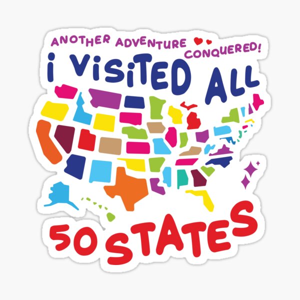 "Another Adventure Conquered I Visited All 50 States US Map Travel ...