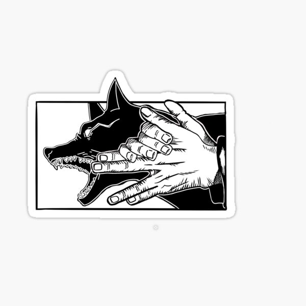 "Megumi Fushiguro Demon Dog" Sticker for Sale by ksteinbacher | Redbubble