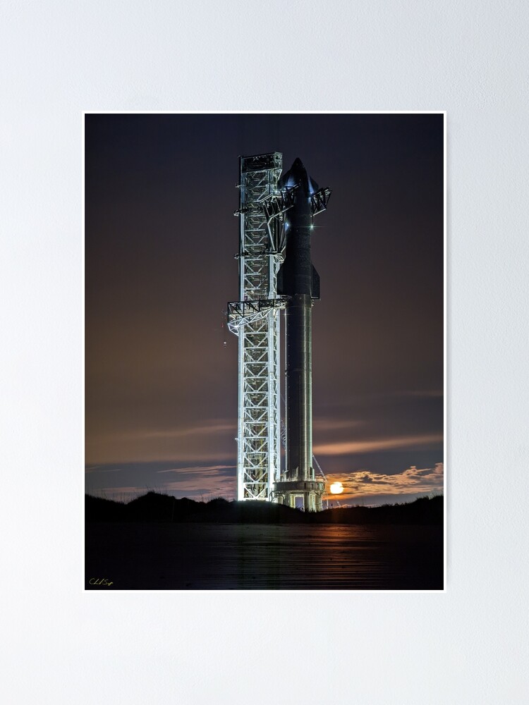 "SpaceX Starship and Superheavy Stack" Poster for Sale by Star-Citizen ...