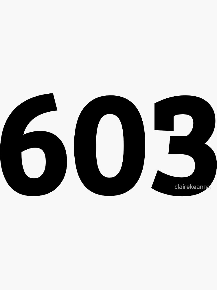 "603" Sticker by clairekeanna | Redbubble