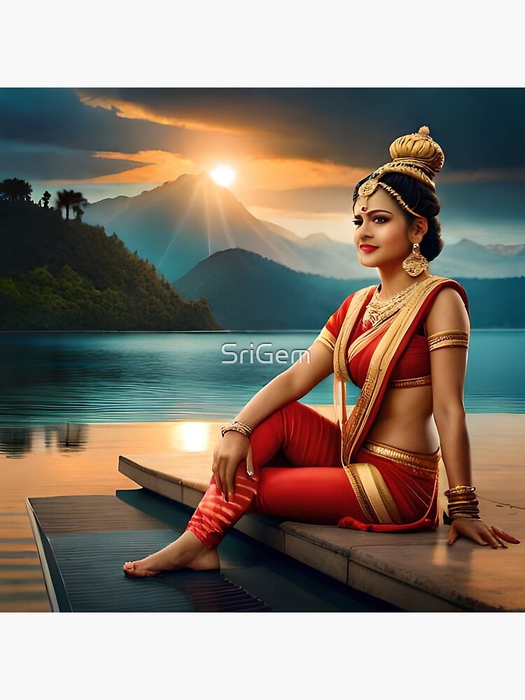 "Shodasi, Lalita Tripura Sundari, Devi" Sticker for Sale by SriGem | Redbubble