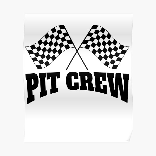 "Pit Crew Car Motor Racing" Poster by Zkoorey | Redbubble