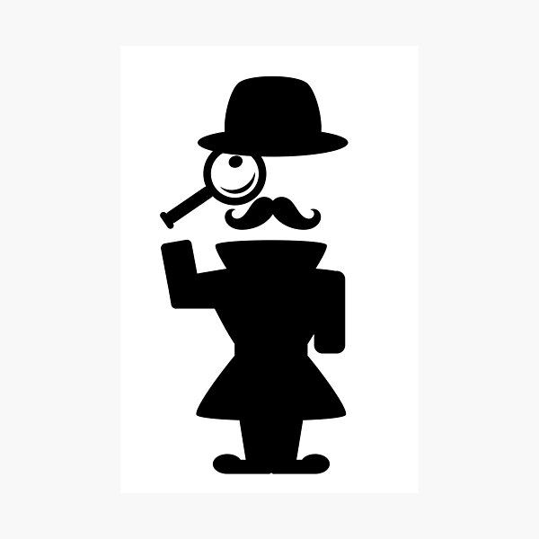 Lámina fotográfica «Detective con lupa» de SooperYela | Redbubble