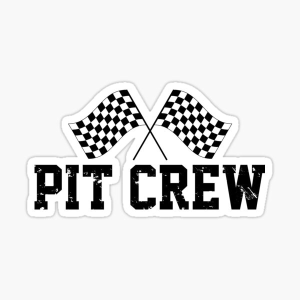 "Pit Crew Car Motor Racing" Sticker by Zkoorey | Redbubble