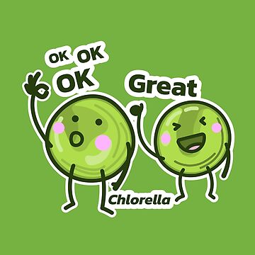 "Cute green phytoplankton, Chlorella microalgae cartoon, plankton art ...